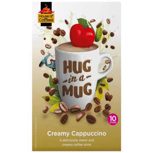 Hug In A Mug Creamy Instant Cappuccino Sachets 10 x 24g – Gift Box With ...